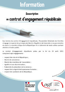 Contrat d'engagement républicain - AGF 67